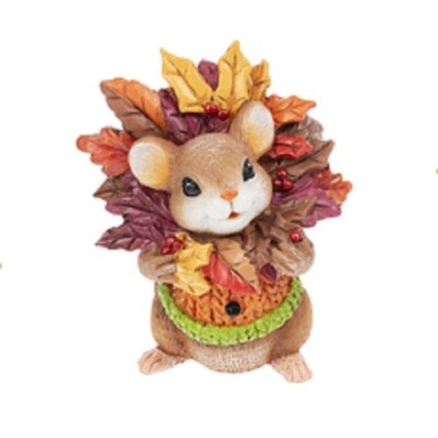 Ganz Fall Mouse Figurine with Fall Leaves Around Neck 3"H x 2"W | eBay