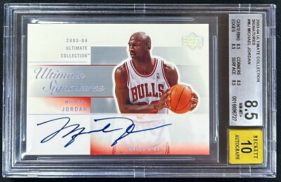 2003-04 Ultimate Collection Michael Jordan Ultimate Signatures Auto BGS ...