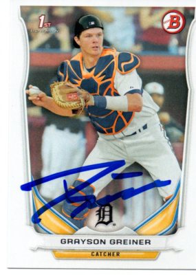 Grayson Greiner Detroit Tigers 2014 Bowman Rookie Signed Card | eBay