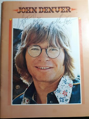 John Denver souvenir concert program from 1975, signed by Steve ...