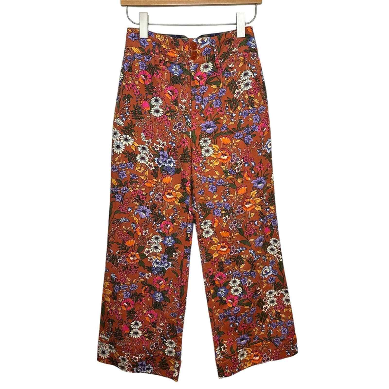 Anthropologie Maeve Flower Power Floral High Waisted … - Gem