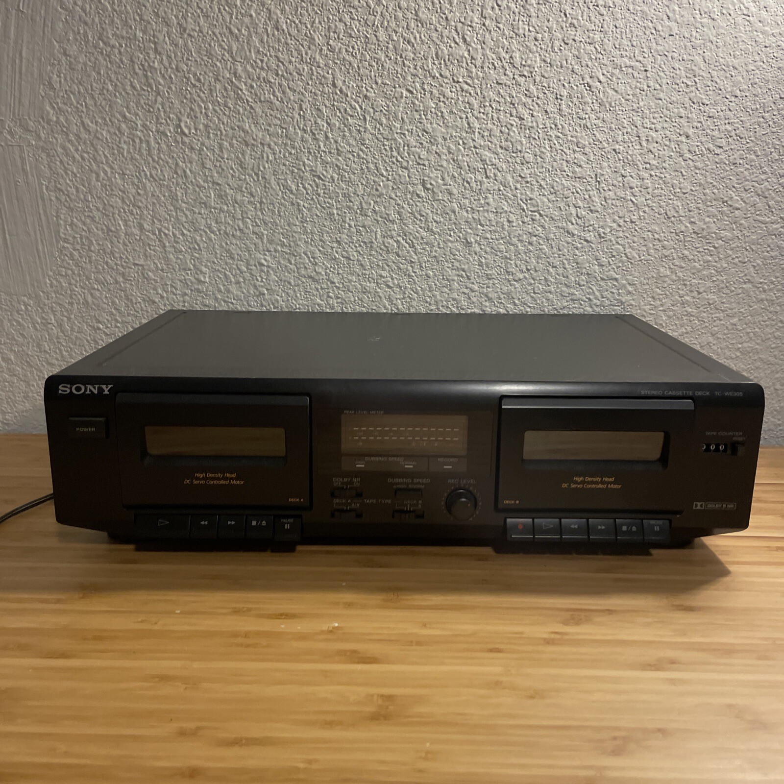 Sony TC-WE305 Dual Cassette Deck With Dolby Noise Reduction UNTESTED | eBay