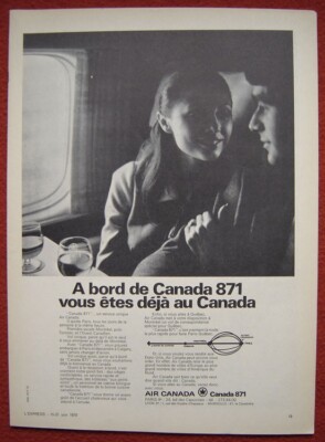 Publicité Papier - AIR CANADA - Canada 871 de 1970 | eBay