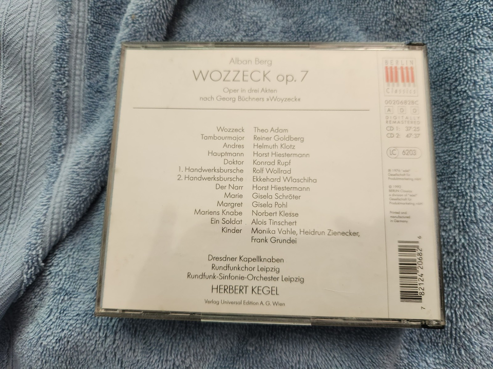 Alban Berg Berline Calssic Classical CD set BERG Wozzeck Herbert Kegel ...