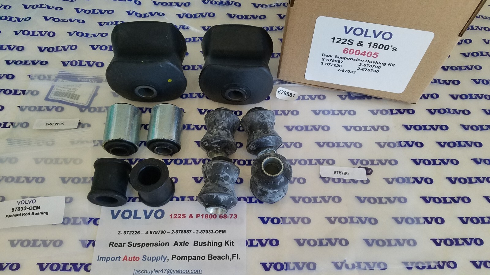 Volvo 122S P1800 1800E & 1800ES 68-73 Rear suspension Bushing Kit ...