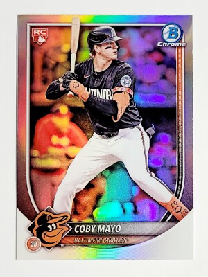 2025 Bowman Chrome Coby Mayo RC Red Rookie Variation Card #37 Baltimore ...