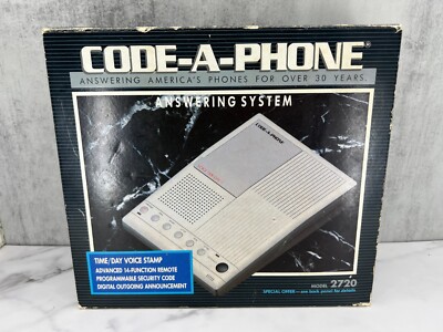 Code A Phone Vintage Answering Machine Model 2720 Time Day Voice Stamp ...