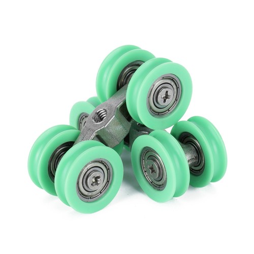 2Pcs U‑Shaped Wheels Stainless Steel 4‑Wheel Small Rollers Shower Door ...