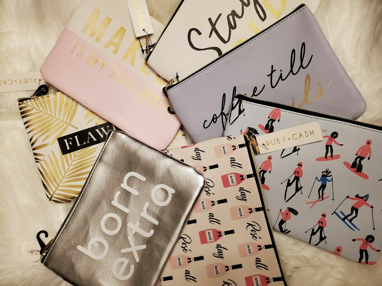 Ruby+Cash Faux Leather Makeup Bag & Organizer *NEW* Free Shipping | eBay