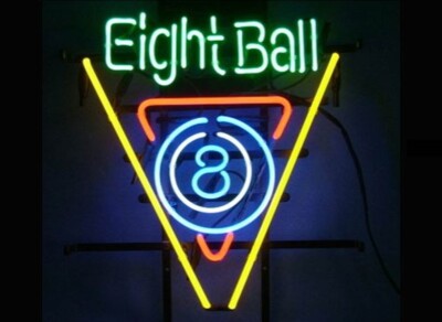 24"x20" Neon Sign 8 Ball Billiards Pool Room Bar Light Lamp Workshop ...
