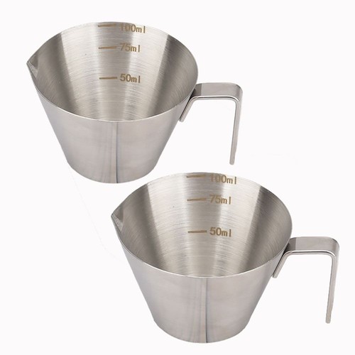 1/2pcs Silver Espresso Shot Cups Stainless Steel Espresso Extractor ...