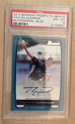 2012 Bowman Prospects Taylor Guerrieri Prospects BLUE Auto NM-MT 8 | eBay
