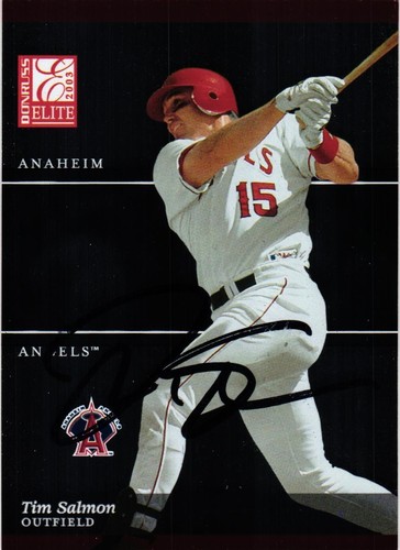 #5 Tim Salmon Signed 2003 Donruss Elite AUTO Angels MLB Baseball Card ...