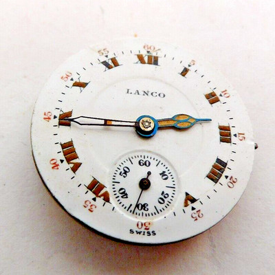 LANCO POCKET WATCH with LONVILLE MOVEMENT 7 JEWELS 29-4.mm # 762426 ...