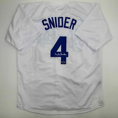 Facsimile Autographed Duke Snider Brooklyn Los Angeles White Reprint ...