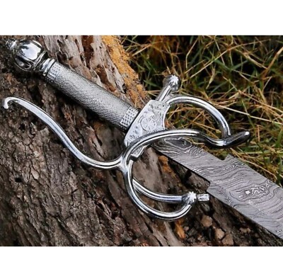 Custom Handmade Carbon Steel Blade Rapier Sword| Medieval Sword ...
