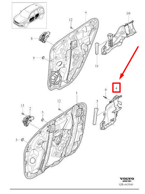 For Volvo XC40 2019-2021 Volvo 30747094 Front Right Power Window Motor ...