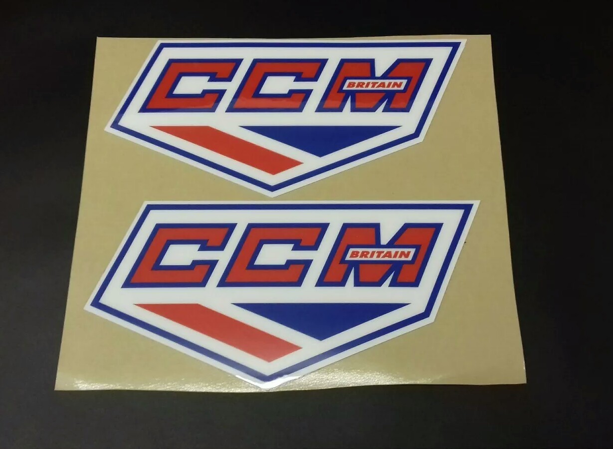 CCM 1978-1981 TWINSHOCK KITE TANK STICKERS DECALS | eBay UK