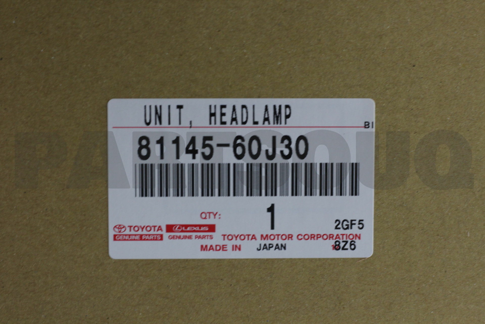 8114560J30 Genuine Toyota UNIT ASSY, HEADLAMP, RH 81145-60J30 | eBay
