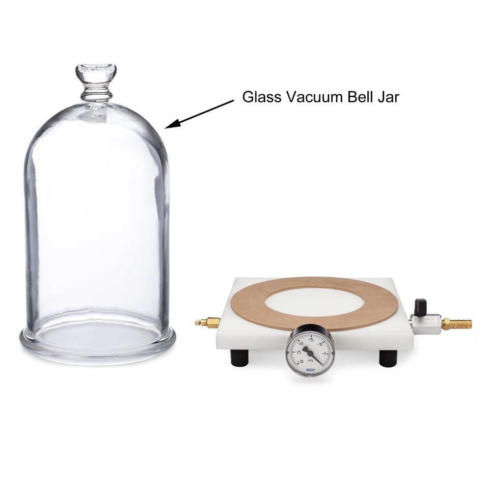 Vacuum Bell Jar (3F271), 0.7 gal, Molded, Thick Walled, Annealed Flint ...