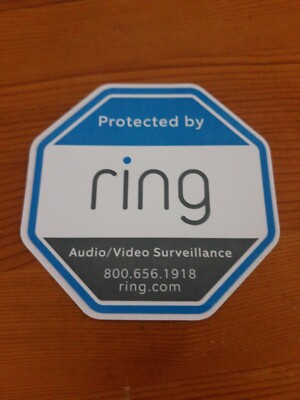 Ring Doorbell Sticker Video Security Camera Door Sign Sticker Outdoor 3 ...