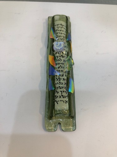 Art Glass Mezuzah Unique Door Jewish Hang Symbol | eBay