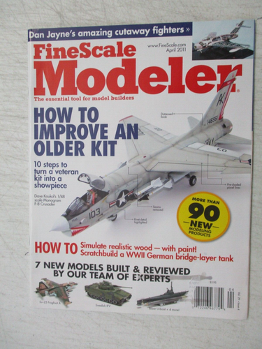 FINE SCALE MODELER MAGAZINE APRIL 2011 SU-25 FROGFOOT A BIBER U-NOAT ...