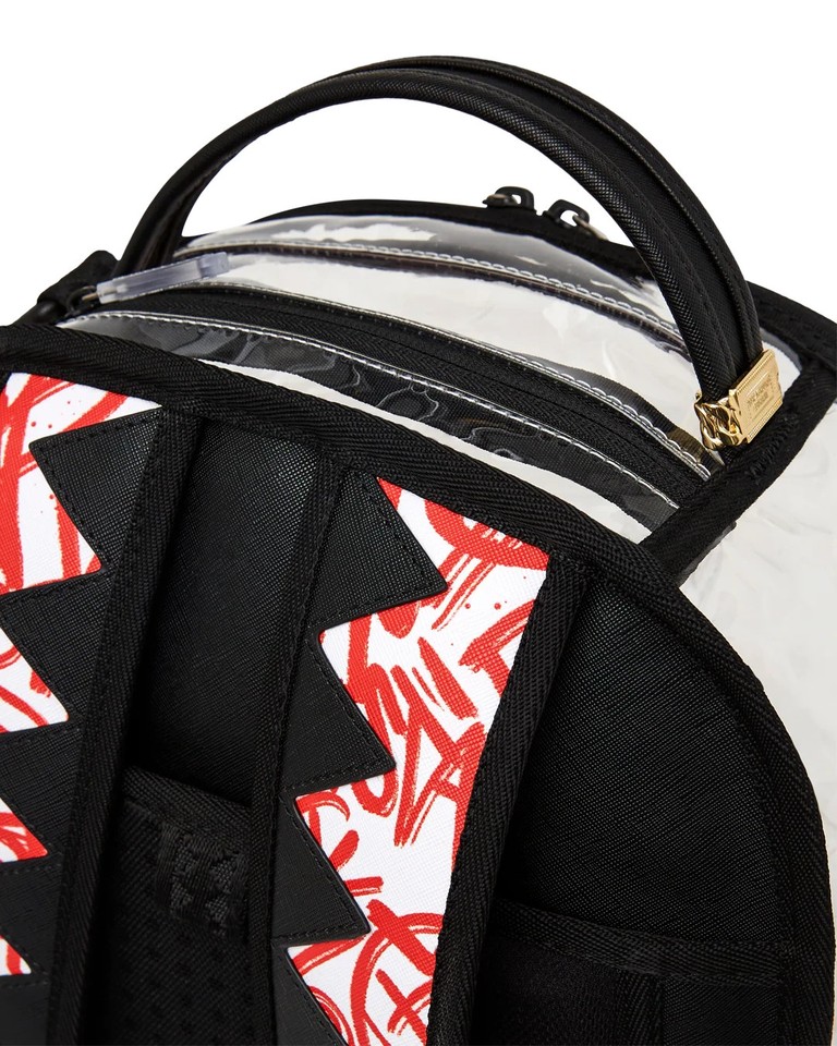 Sprayground Clear Red Bear Backpack🔥New Transparent Bookbag Large ...