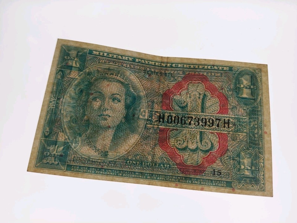 🇺🇸 USA Military Payment 1 dollar series 611 XF P-M54 banknotes 012326-5 ...