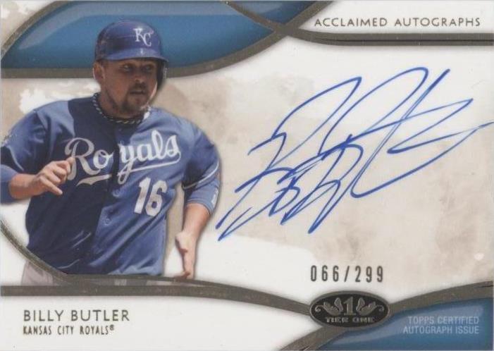 2014 Topps Tier One - Acclaimed Autographs Billy Butler #AA-BBU /299 ...