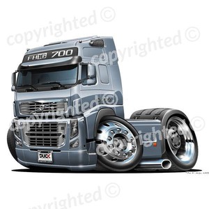 To Fit Volvo FH16 Truck - Vinyl Wall Art Sticker - Silver | eBay
