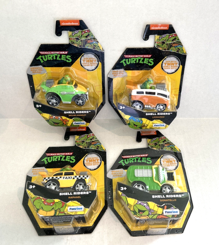 TEENAGE MUTANT NINJA TURTLES TMNT DIE-CAST SHELL RIDERS SET of 4 NEW IN ...