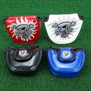 Cool Skull Pattern Mallet Style Golf Putter Head Cover Magnetic Putter ...