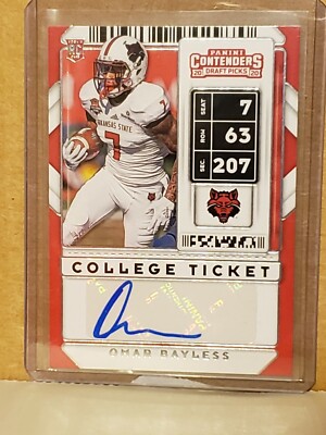 Omar Bayless 2020 Contenders College Ticket Autograph Carolina Panthers ...