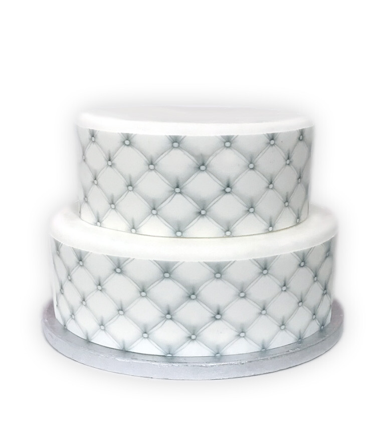 Cake Border White Cushion Quilted Effect Border Edible Icing Sheet ...
