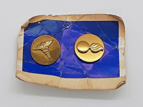 Vintage Flaming Bomb And Medic Pin Military Ordinance Insignia | eBay