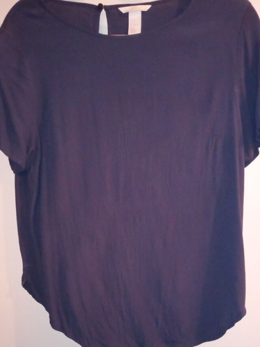 H&M Georgous Grey Sheath Top Size 12, 100% Viscose, NWOT, Dry Clean ...