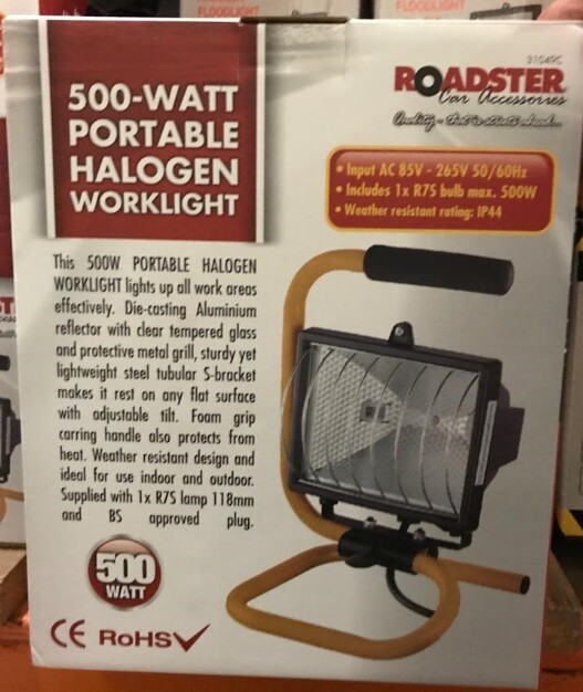 500 Watt Work Light Parts