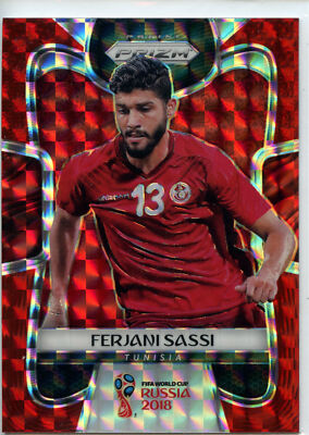 2018 Panini Prizm World Cup RED MOSAIC Parallel #288 Ferjani Sassi ...