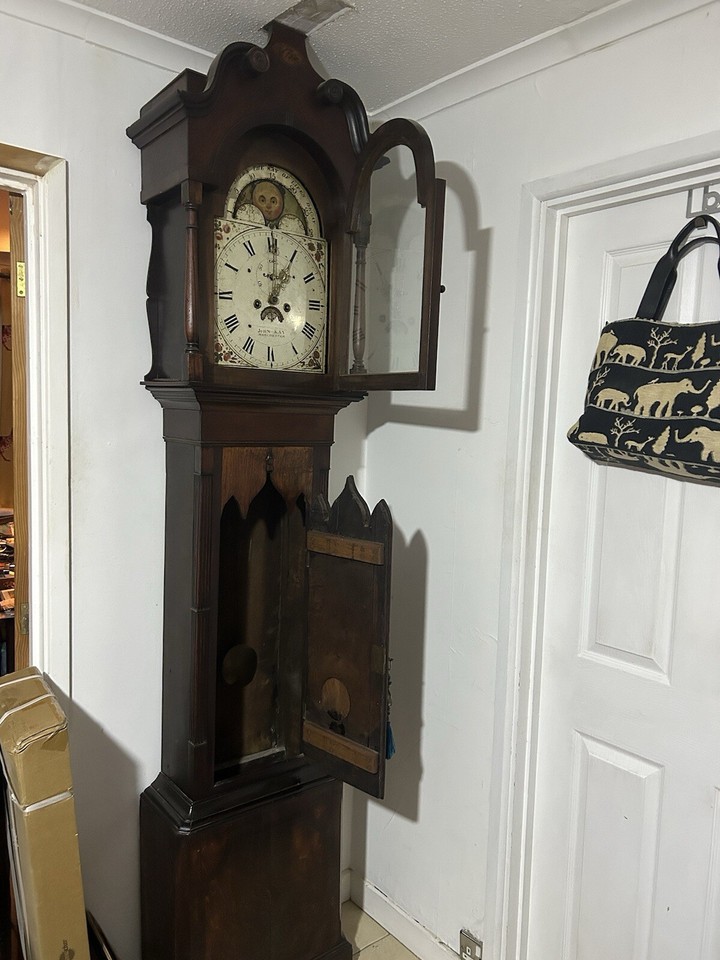 Antique Long Cased Granfather Clock | eBay UK