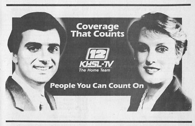 1987 KHSL TV NEWS AD ~ NEWS REPORTERS Chico,California Coverage That ...