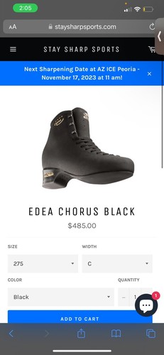 Edea Chorus figure skates 275 C | eBay