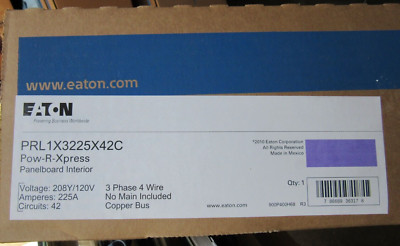 Eaton PRL1X3225X42C Panelboard Interior 225A, 3-Phase, 42 Circuit, 208Y ...