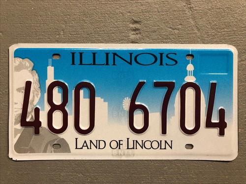 EXPIRED ILLINOIS LICENSE PLATE LAND OF LINCOLN RANDOM LETTERS/NUMBERS ...