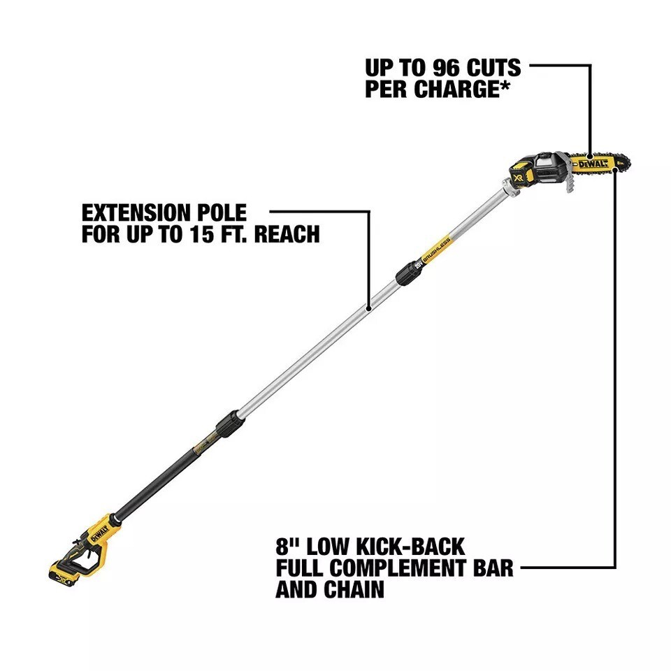 DEWALT DCPS620B 20V MAX XR Brushless Cordless Pole Saw – Tool Only ...