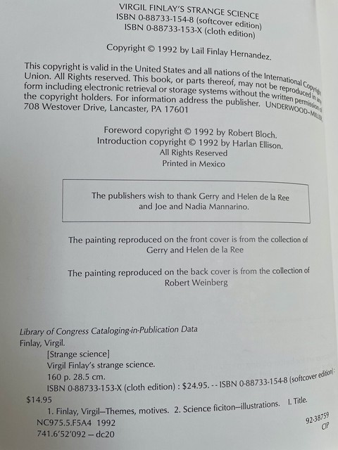 Virgil Finlay's Strange Science by Harlan Ellison (1993, Trade ...