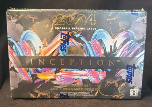 2024 TOPPS INCEPTION FOOTBALL HOBBY BOX (2 AUTOS/1 RELIC) Brand New ...