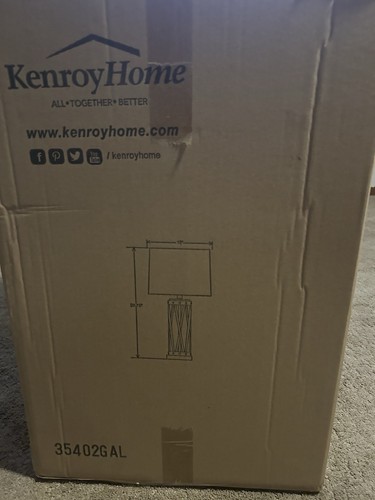 Kenroy Home 35402GAL Table Lamps, Medium, Galvanized Metal & Oil Rubbered Bronze | eBay