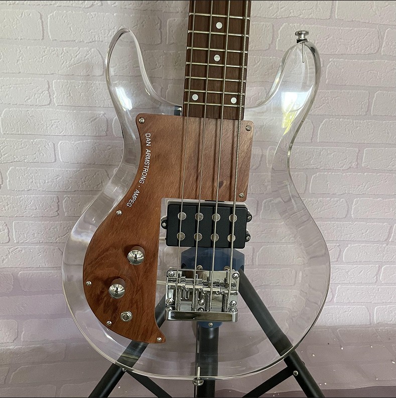 New Left-handed Armstrong Bass Guitar 4-strings Acrylic Body Rosewood ...
