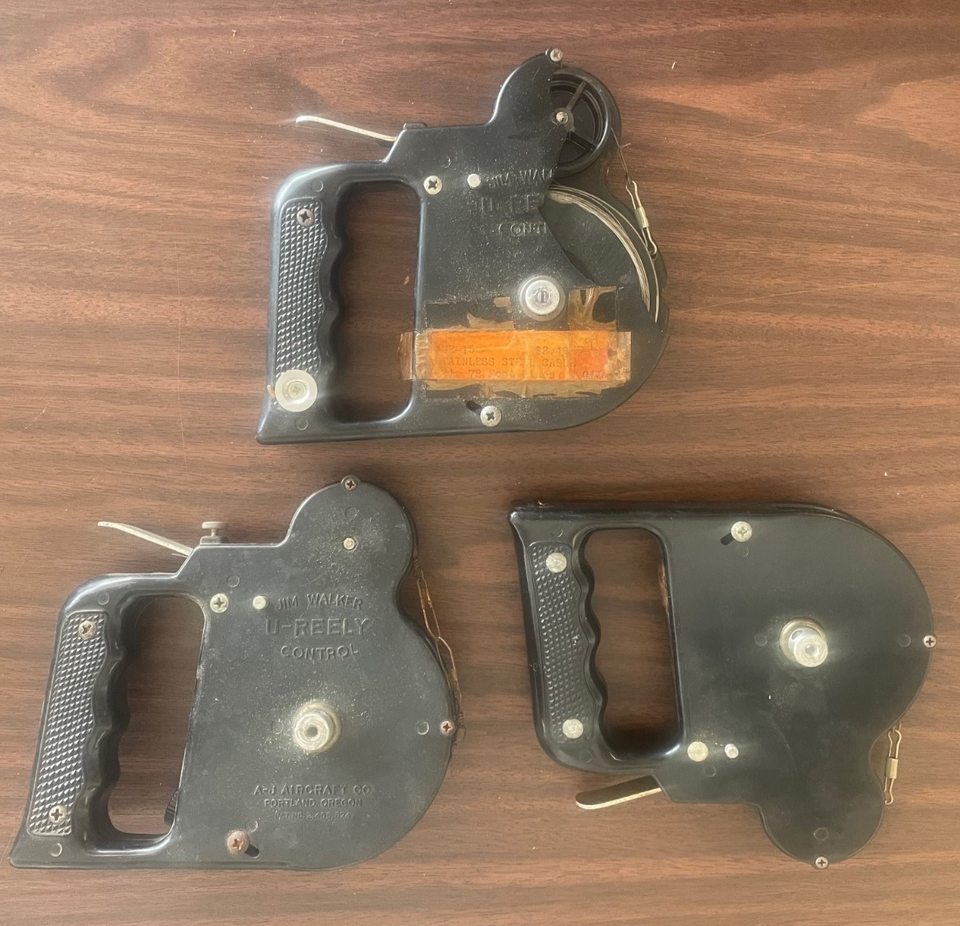 JIM WALKER U-REELY Control Line Handles With Wire Lines (3 handles) | eBay